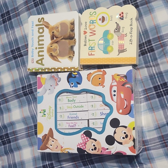 Disney | Other | 3 Pc Baby Book Lot Disney Books Block 2 Book Case ...